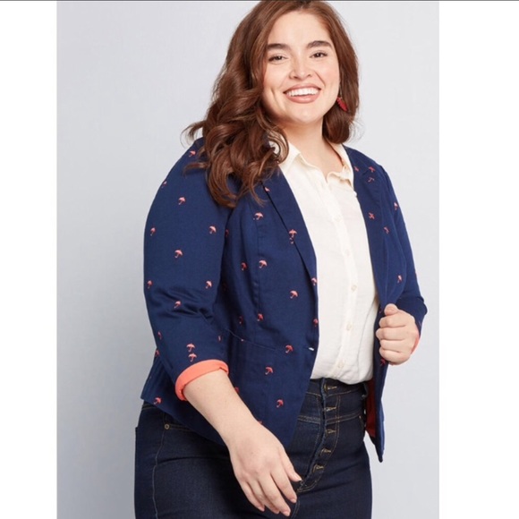 Modcloth | Jackets & Coats | Modcloth Umbrella Plus Size Cropped Blazer ...